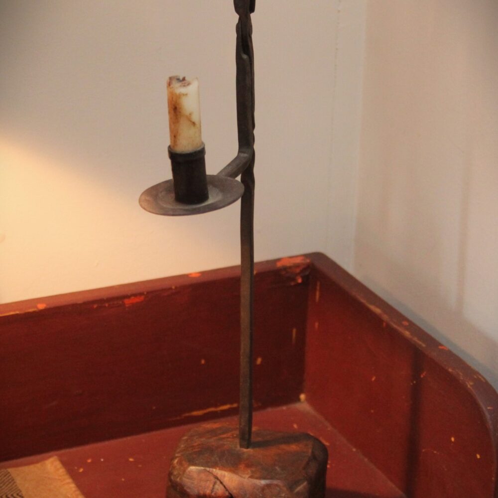 Iron Rush Light on wood base-SOLD- The American Heritage Shop,LLC